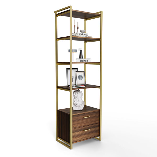 Trent Austin Design® Saxton 85.25" H x 23.63" W Steel Standard Bookcase ...