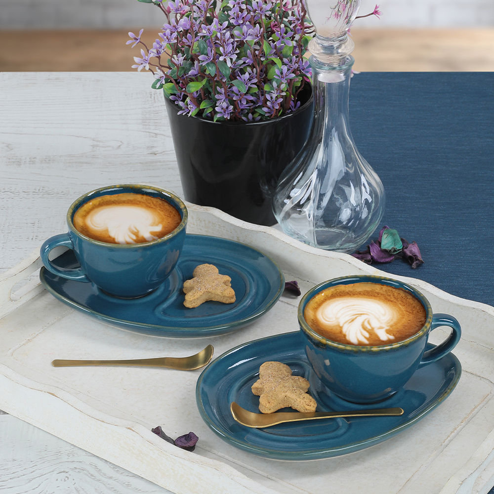 East Urban Home Tishkevich Coffee Cup & Saucer Set & Reviews | Wayfair
