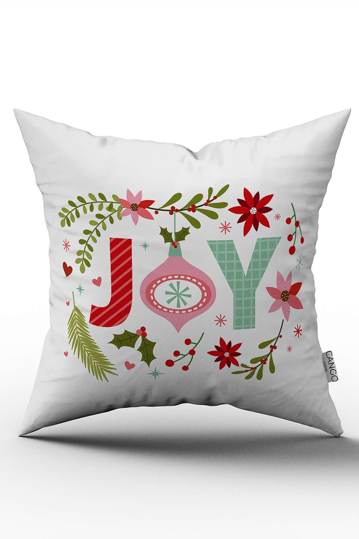 Sync Home White Christmas-Themed Digital Print Cushion Cover Cgh809 ...