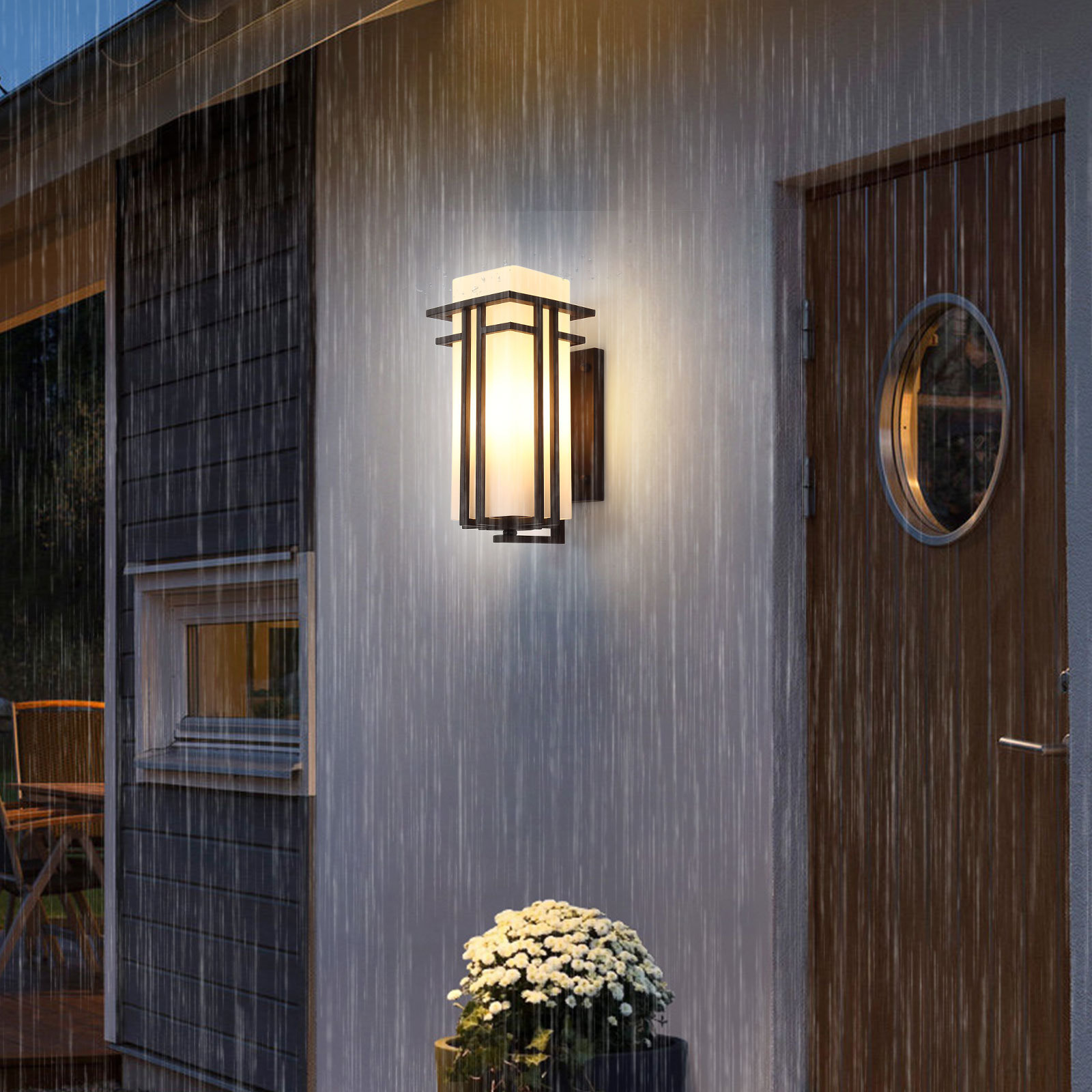 Latitude Run® Patio Wall Light Fixture Outdoor Wall Light Waterproof ...