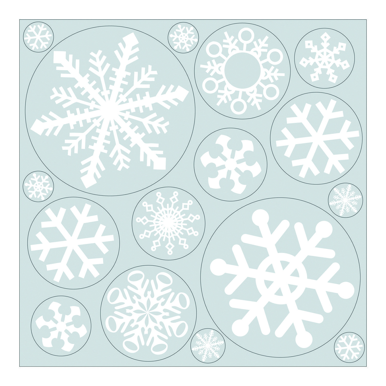 The Holiday Aisle® Ardussi 2 Piece Snowflake Floor Decals Scene Setter ...