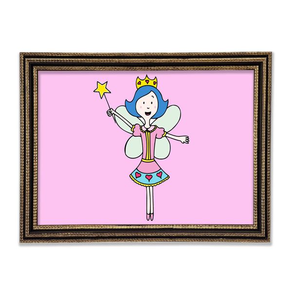 Zoomie Kids Fairy Princess Pink - Single Picture Frame Art Prints ...