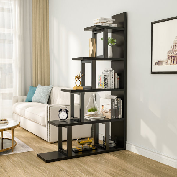 Latitude Run Connemara 160cm H x 102cm W Wood Step Bookcase | Wayfair.co.uk