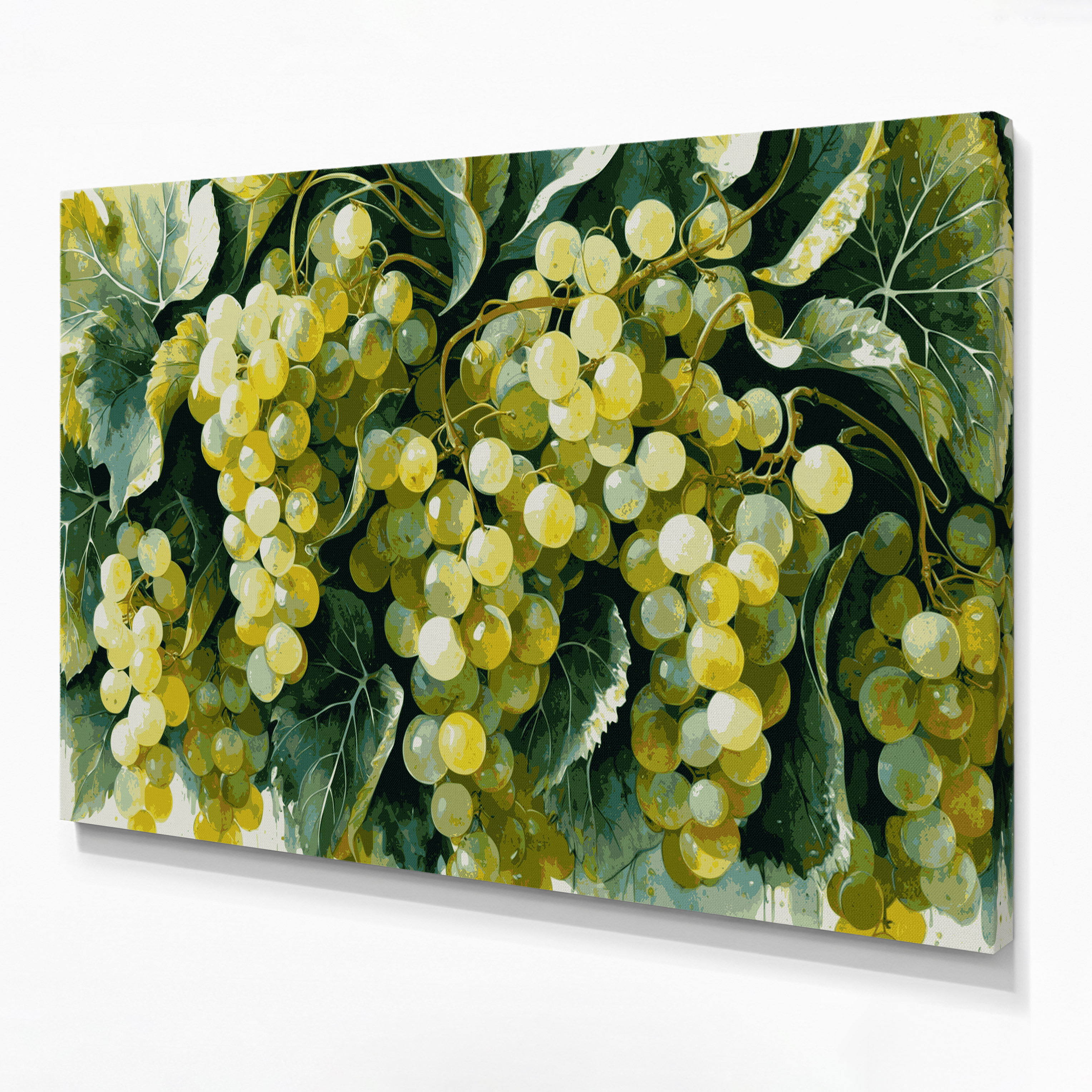 Orren Ellis Fruit Grape Thompson Seedless Green Canvas Wall Art | Wayfair