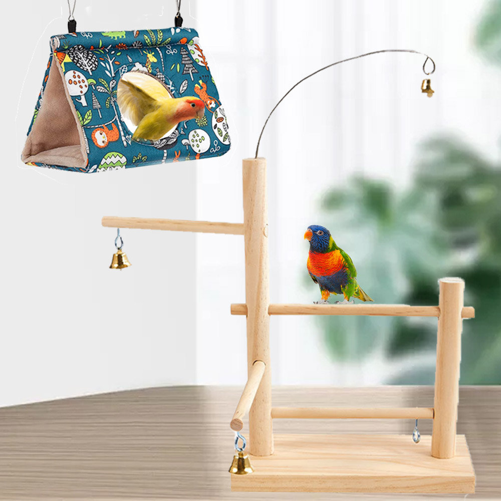 UMMA, LLC Bird Play Stand With Warm Bird Nest House - Wayfair Canada