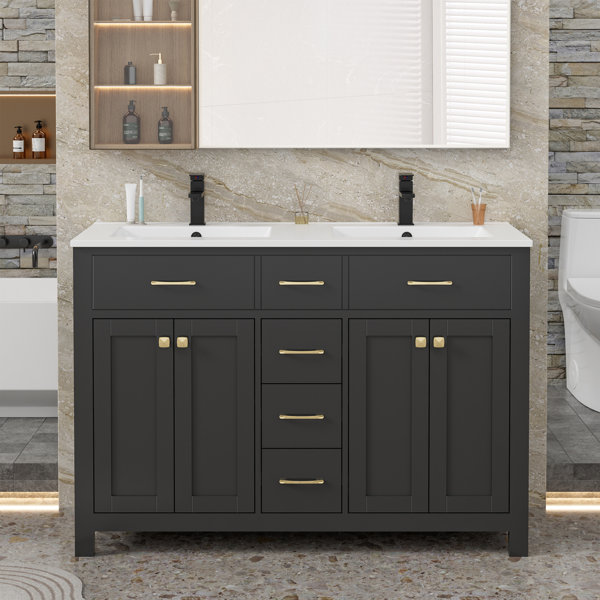 48 Inch Black Bathroom Vanities You'll Love | Wayfair
