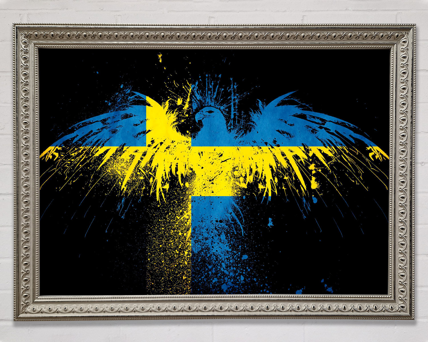 Brayden Studio Swedish Flag Eagle Framed Print | Wayfair.co.uk