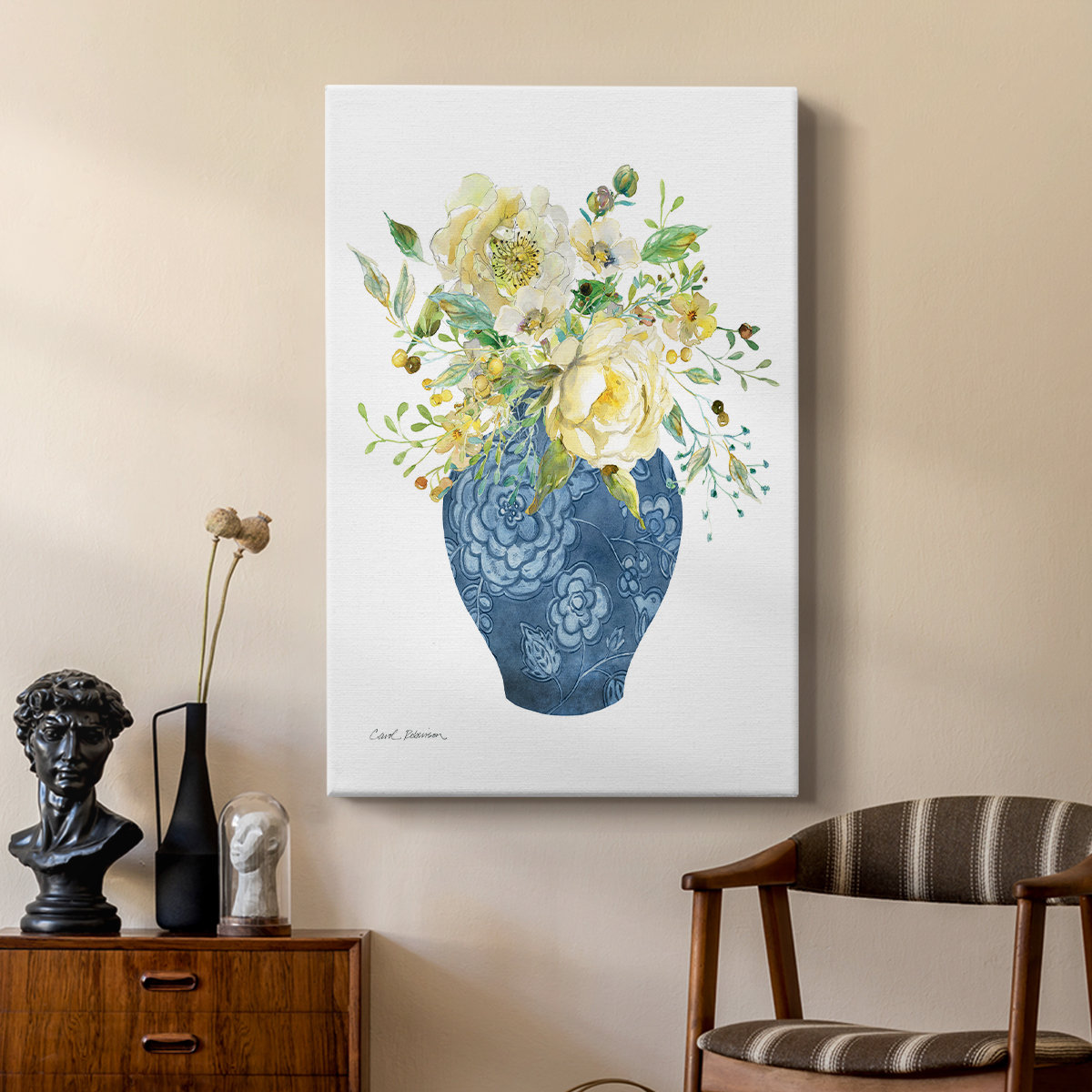 Winston Porter Sunny Chinoiserie I -Custom Wrapped Gallery Cavas ...
