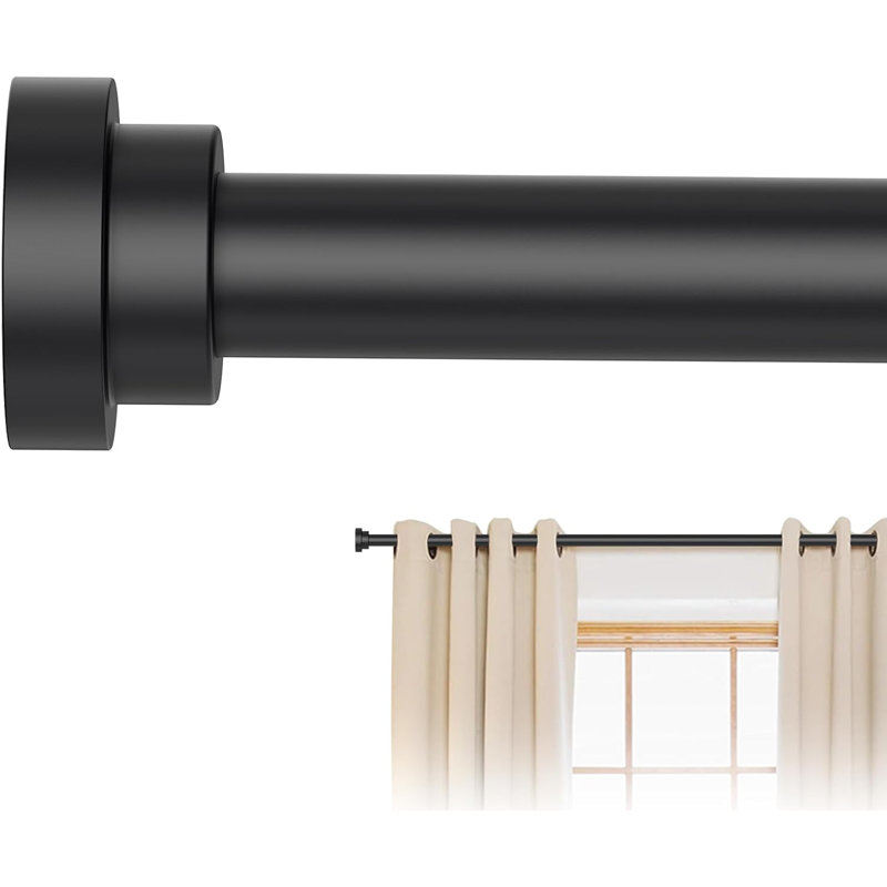 Latitude Run® Dhiraj Steel Overall Width Single Curtain Rod | Wayfair