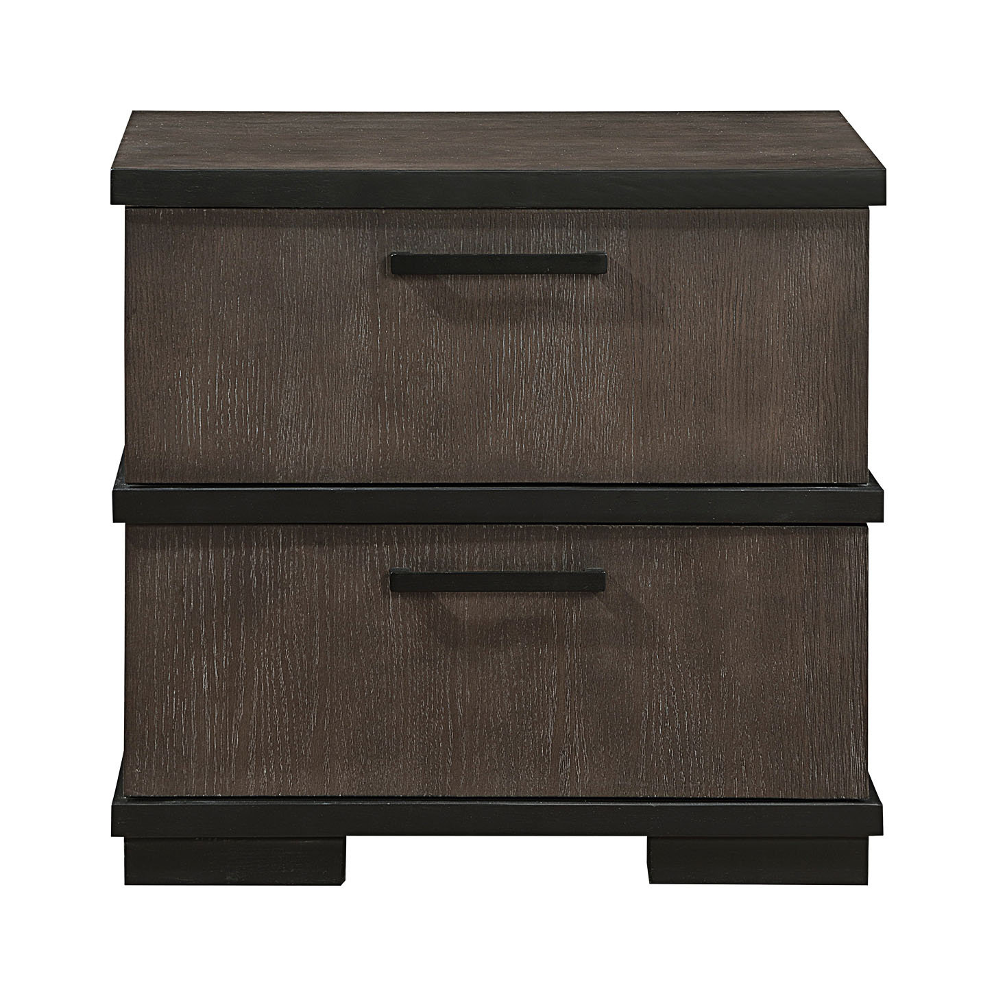 Red Barrel Studio® Industrial Design Two-Tone 2-Drawers Nightstand ...