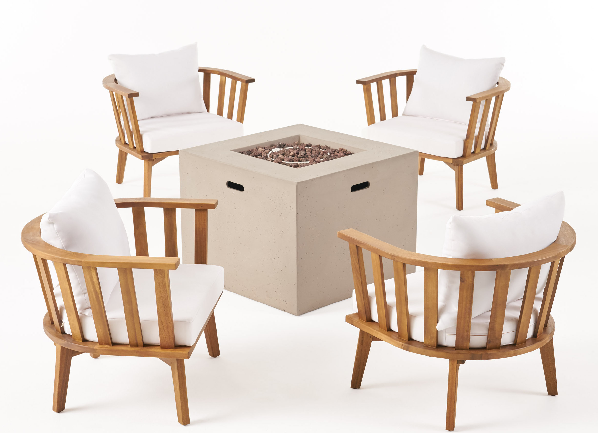 Rosecliff Heights Noelle Outdoor Teak Multiple Chairs Seating Group ...