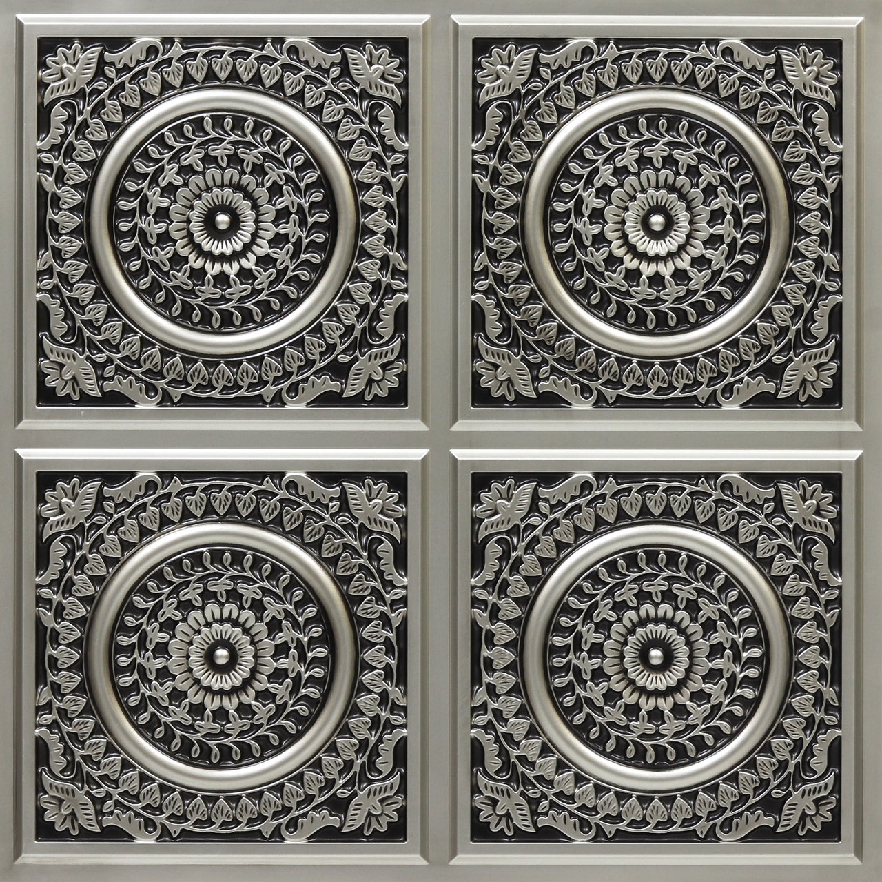 FromPlainToBeautifulInHours Carreau de plafond texturé en PVC argenté L ...