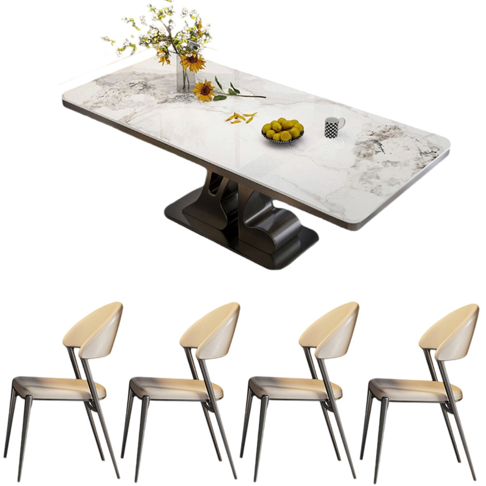 Elamer Light luxury high-end dining table sets | Wayfair