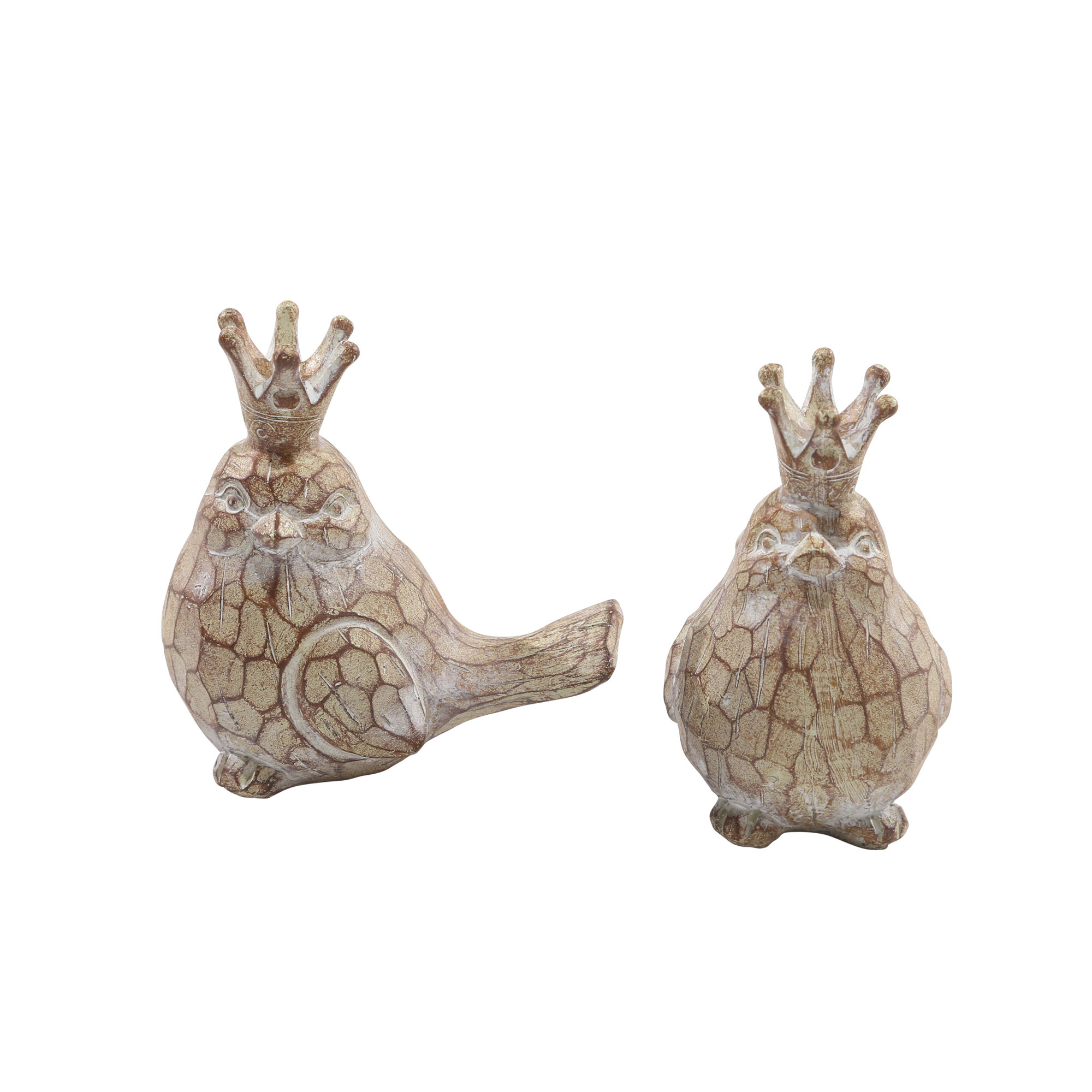 August Grove® Ravi Resin Bird Figurines with Crown Detailing and ...
