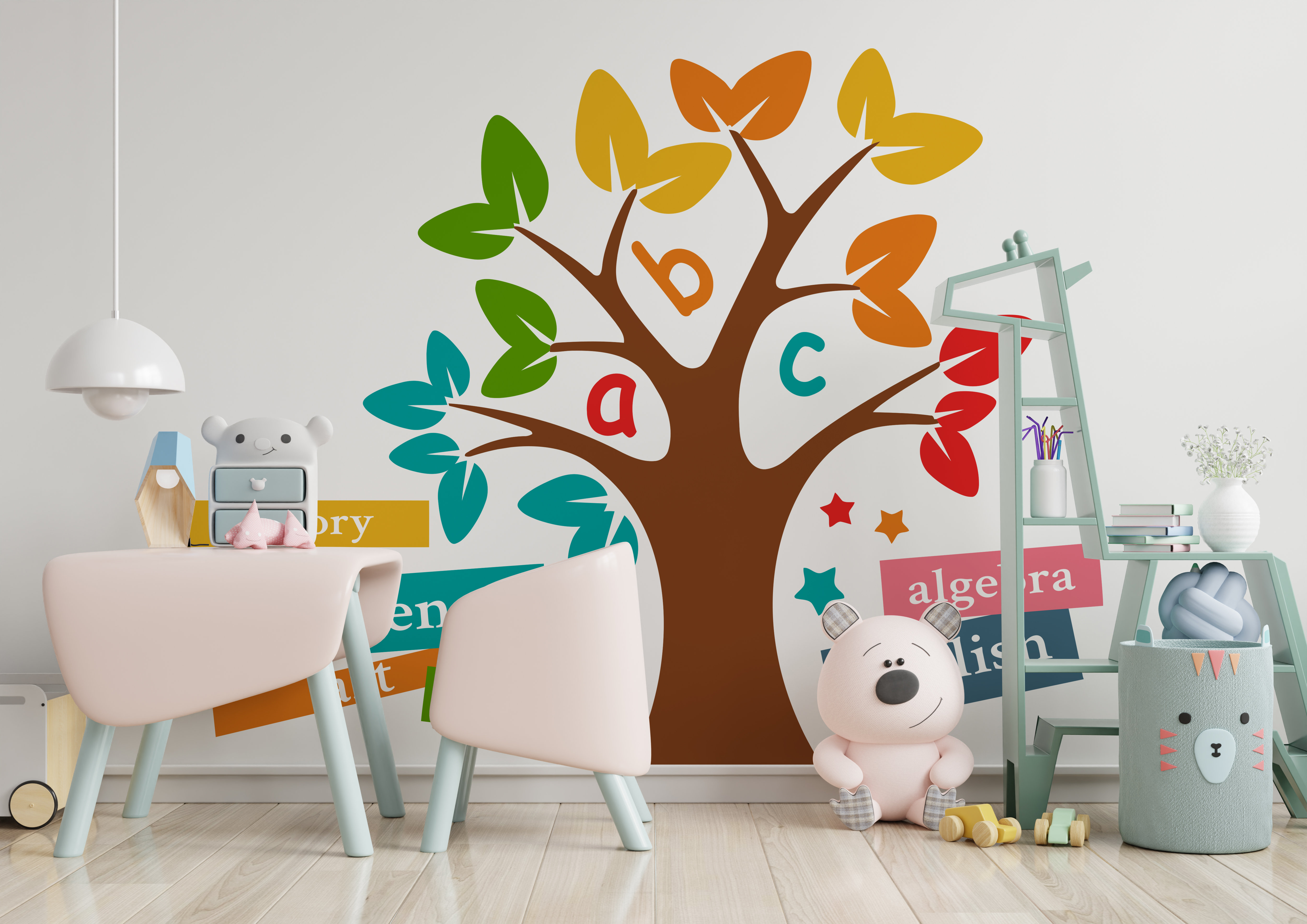 Lark Manor™ Library Tree School Wall Art Decals, Library Wall Decal ...
