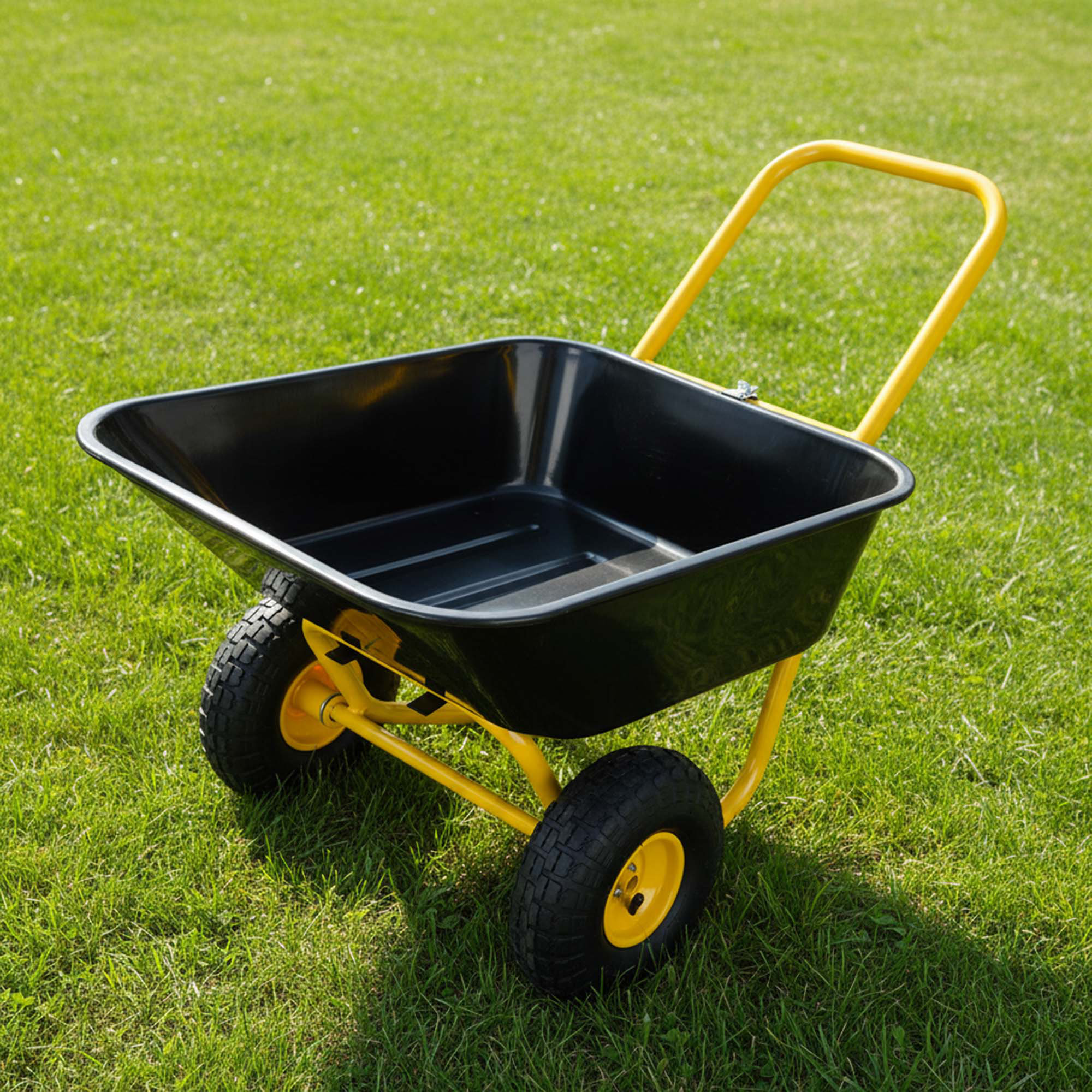 afoxsos Outdoor Two Wheel Garden Cart With 10" Pneumatic Tires, Yard ...