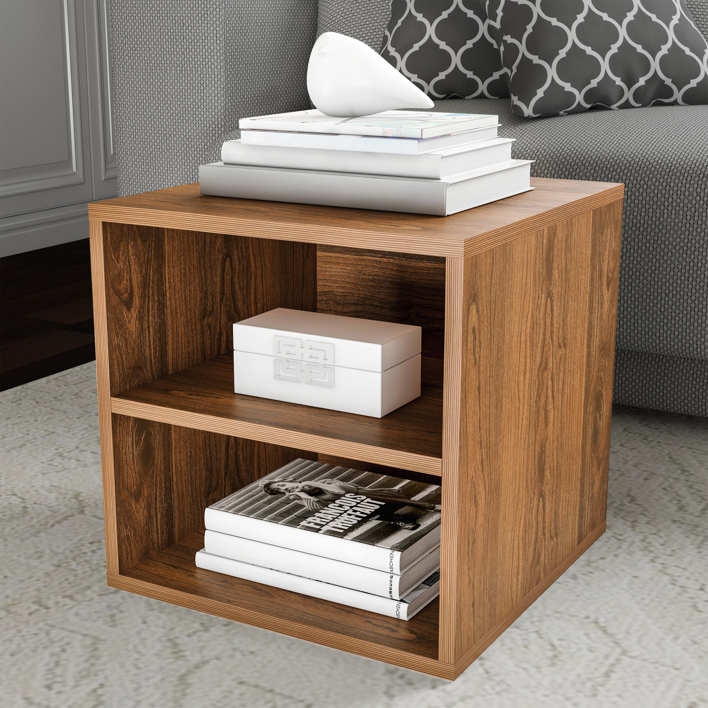 Latitude Run® Danautica Stackable Cube End Table - Contemporary ...