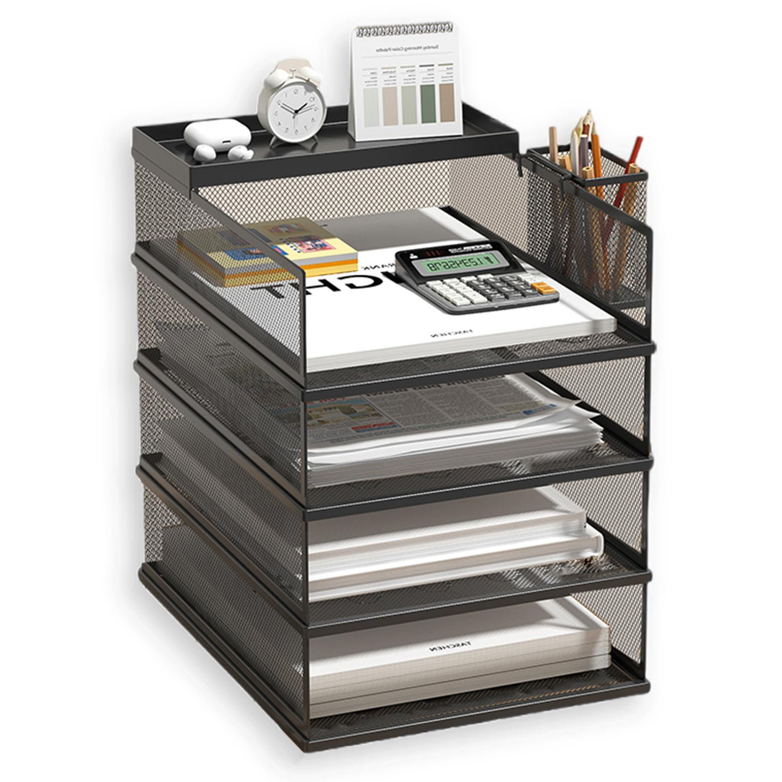 Trent Austin Design 5 Tier Stackable Letter Tray Office Desk Paper ...