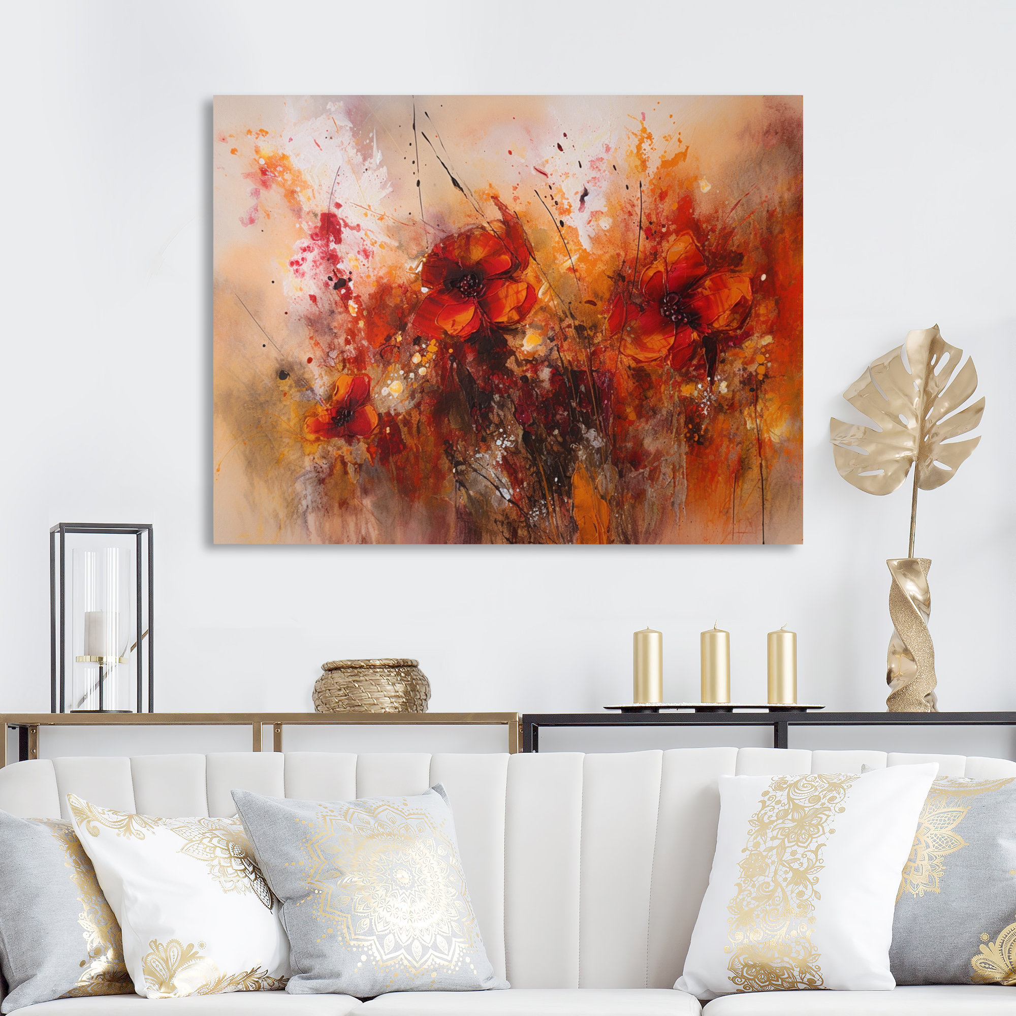 Wrought Studio™ Red Yellow Poppy Floral Euphoria - Floral Poppy Wall ...