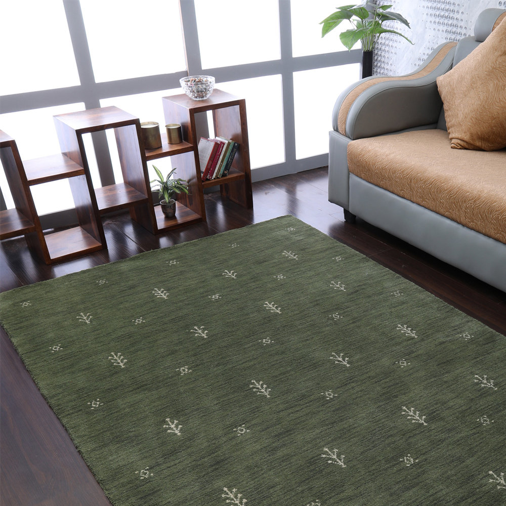 Millwood Pines Benny HAND KNOTTED LOOM WOOL ECO-FRIENDLY AREA RUGS ...