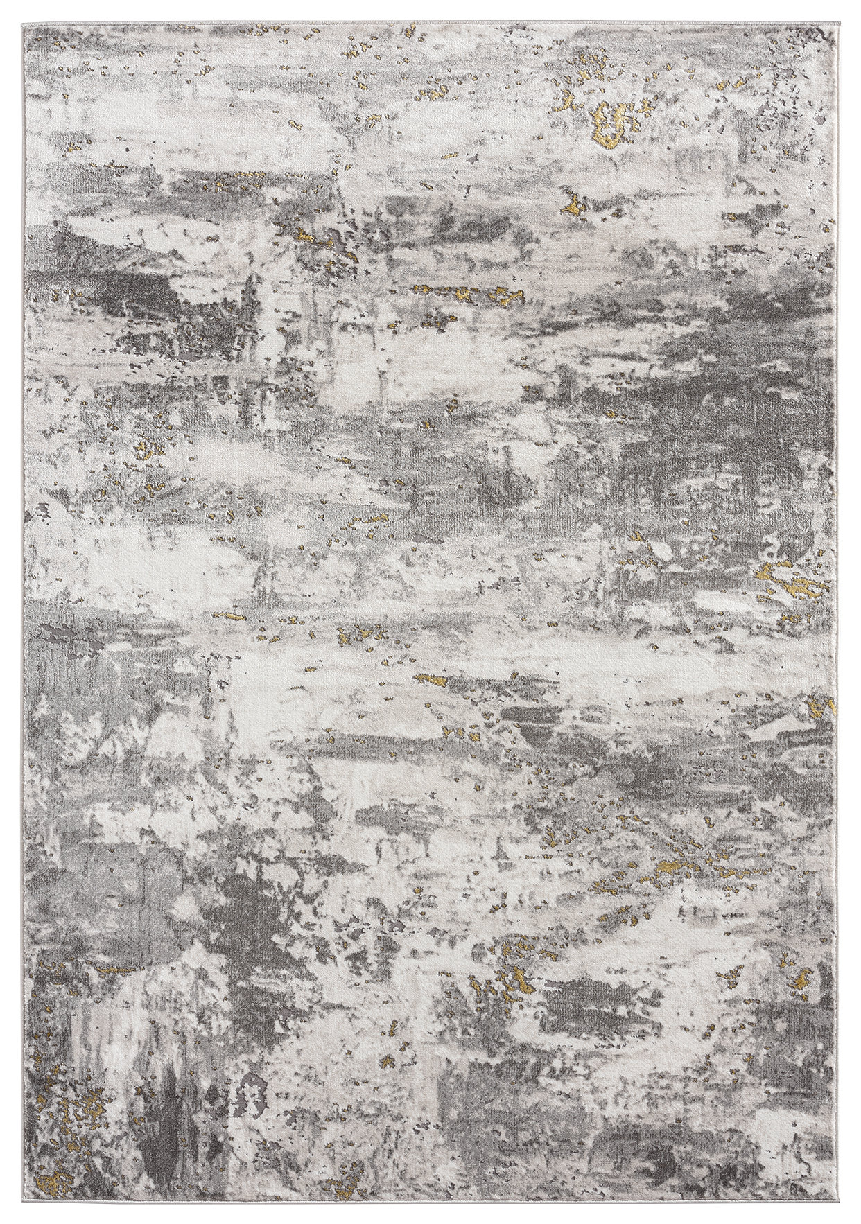 17 Stories Adamek Abstract Gold Area Rug - Wayfair Canada