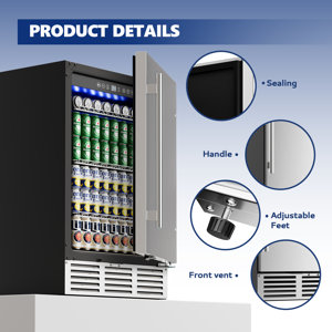 Simzlife 24“ Beverage Refrigerator with Wine Storage