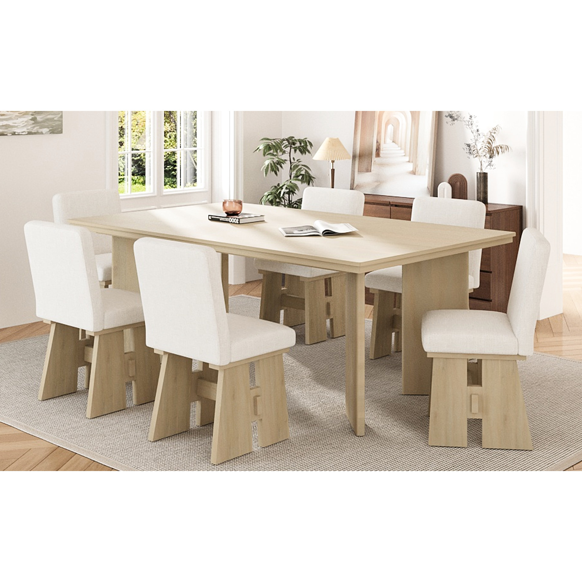 Latitude Run® Modern 7 Dining Configuration, Ergonomic Chair Form ...