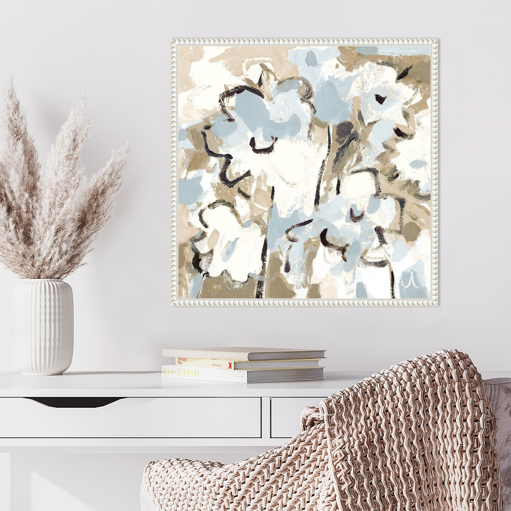 Amanti Art Vas Athas " Light Blue Floral " by Vas Athas - Wayfair Canada