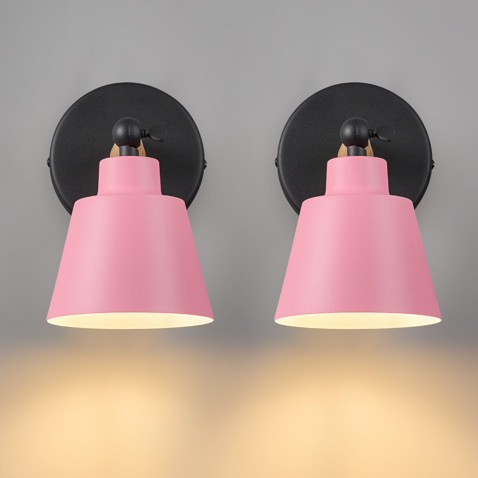 Ebern Designs Modern Macaron Wall Sconces Set Of Two Indoor Wall Light ...
