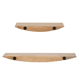 AllModern Oiva 2 Piece Mango Floating Shelf | Wayfair