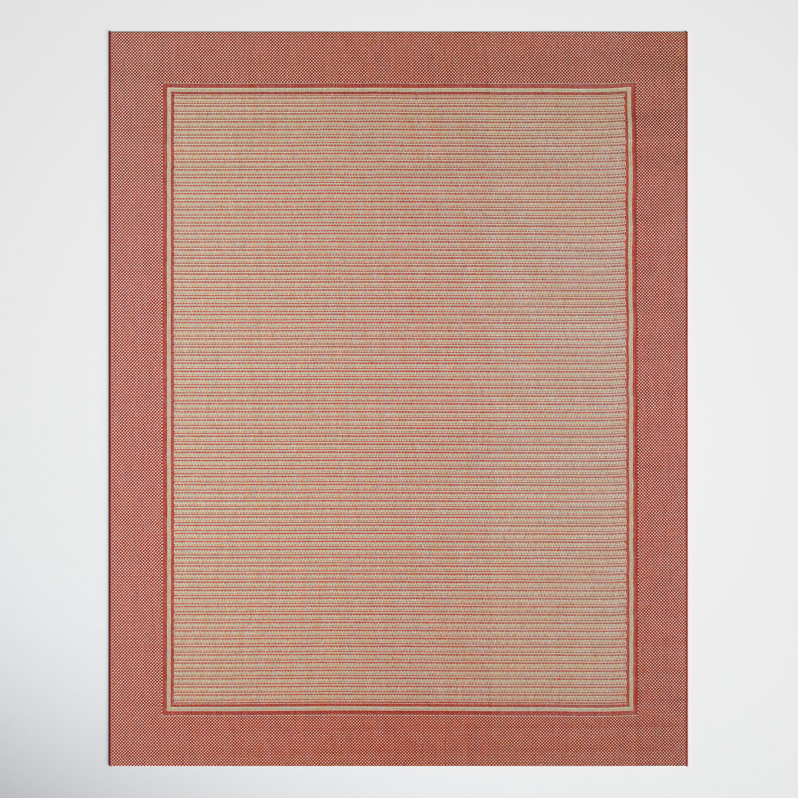 Birch Lane™ Daniels Brick Red/Tan Indoor/Outdoor Area Rug & Reviews ...