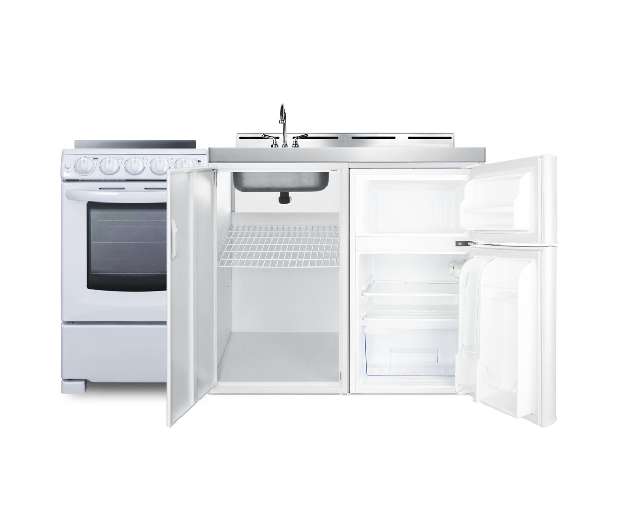 Summit Appliance 60" Wide All-In-One Kitchenette With Electric Range ...
