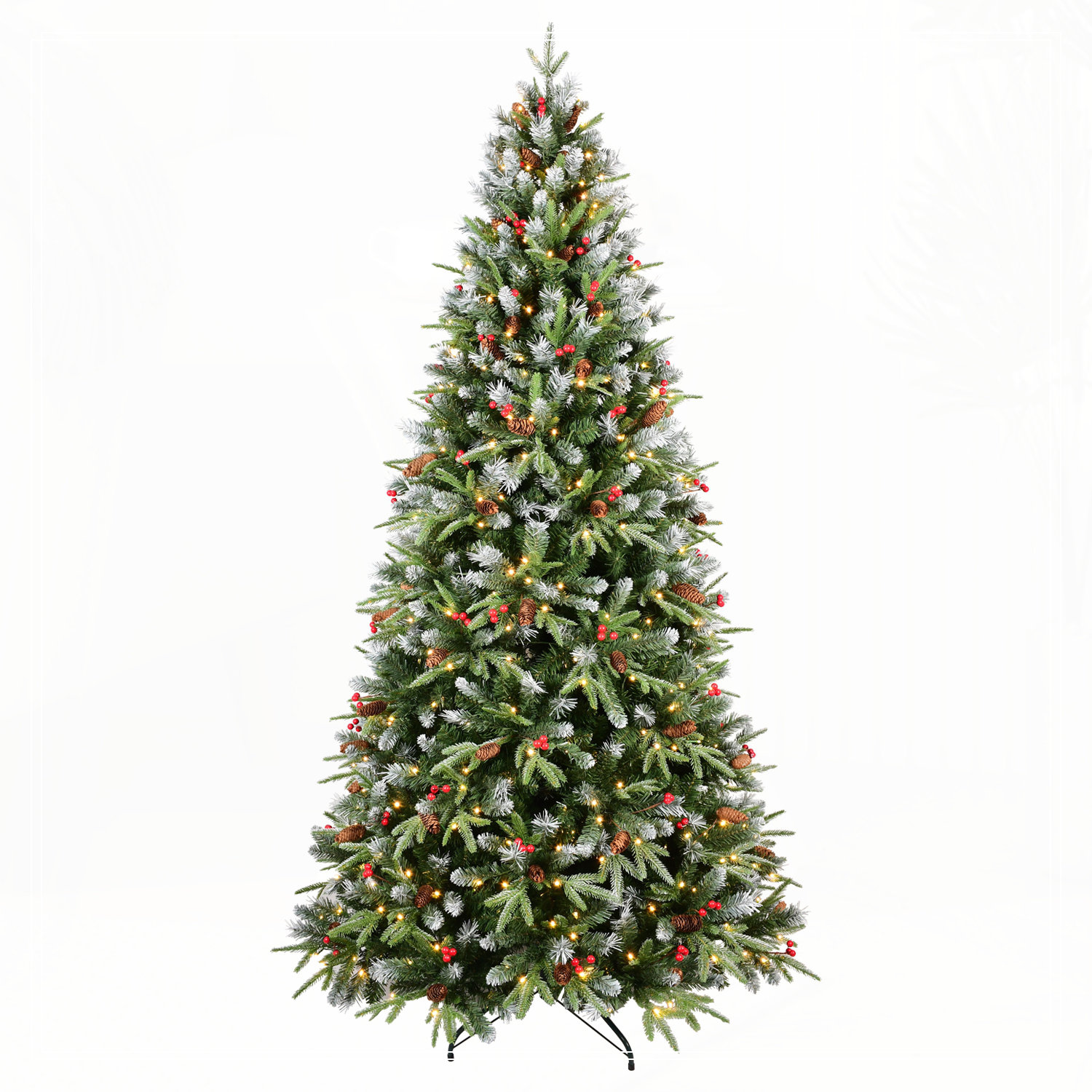 Alcott Hill® 7FT Christmas Tree with 450 Warm White LED Lights | Wayfair