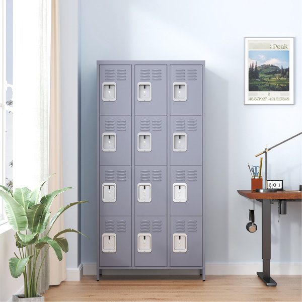 17 Stories 72"h Metal Lockers With 12 Doors & Lock - Ample Space For ...