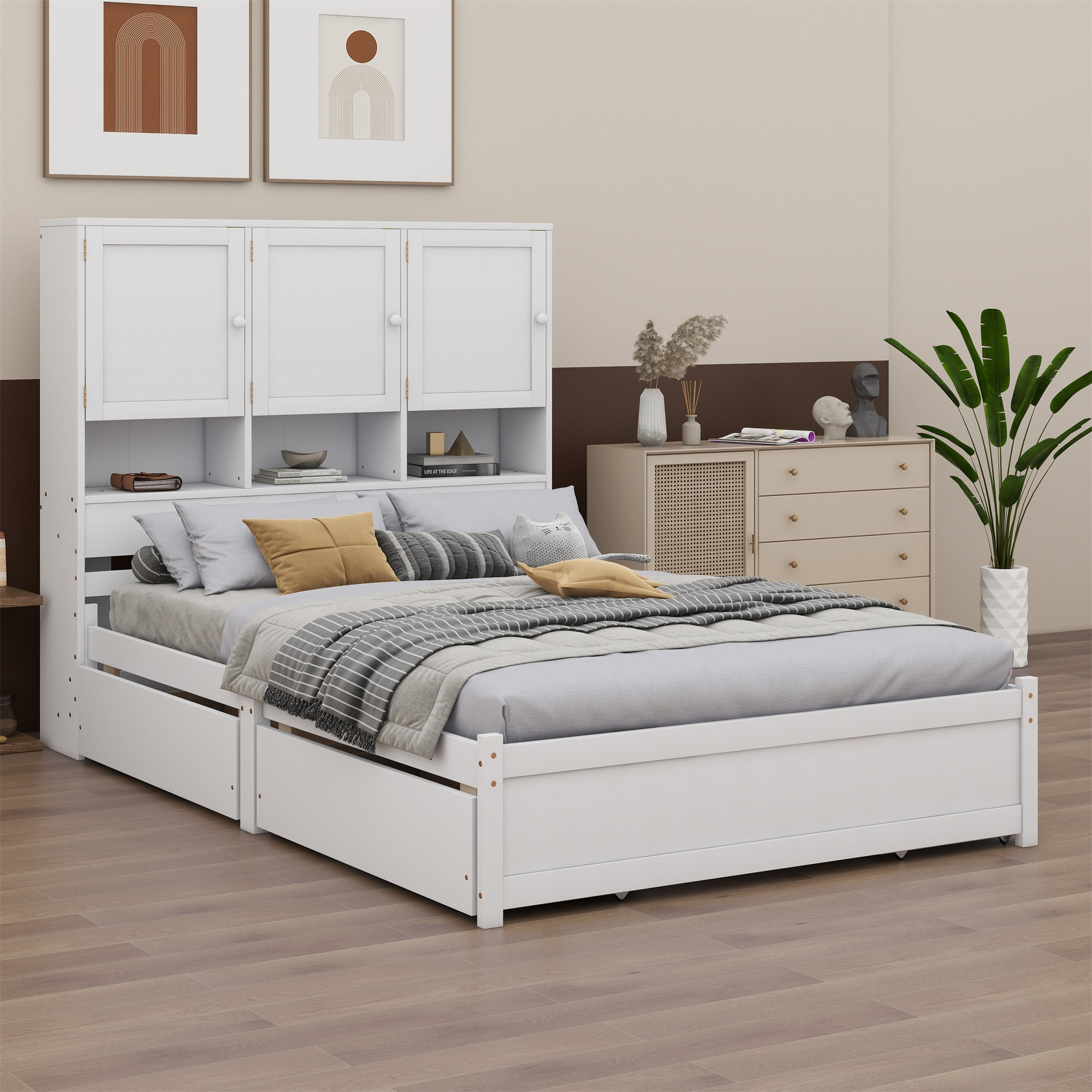 Lark Manor Burnstein Bookcase Bed | Wayfair