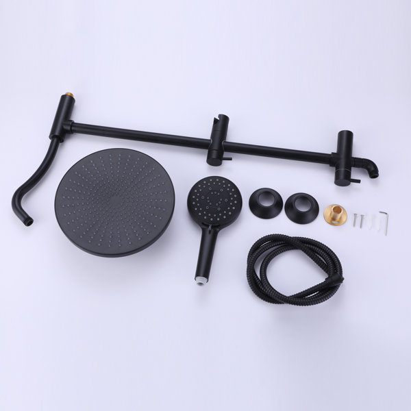 MODLAND Bathroom Shower Faucet Shower Head with Handheld Matte Black ...