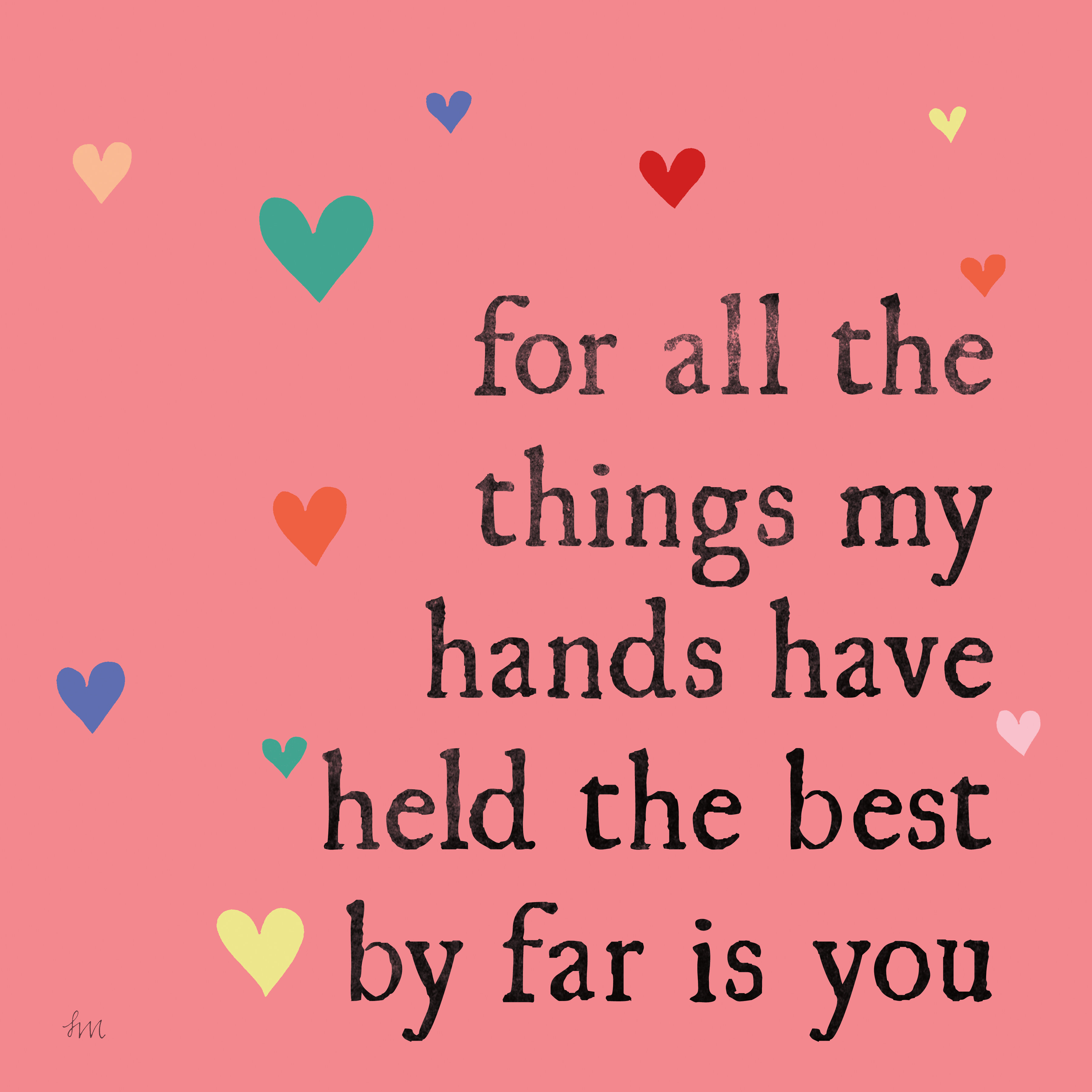 Trinx Simple Romance II Colourful by Laura Marshall - Textual Art ...