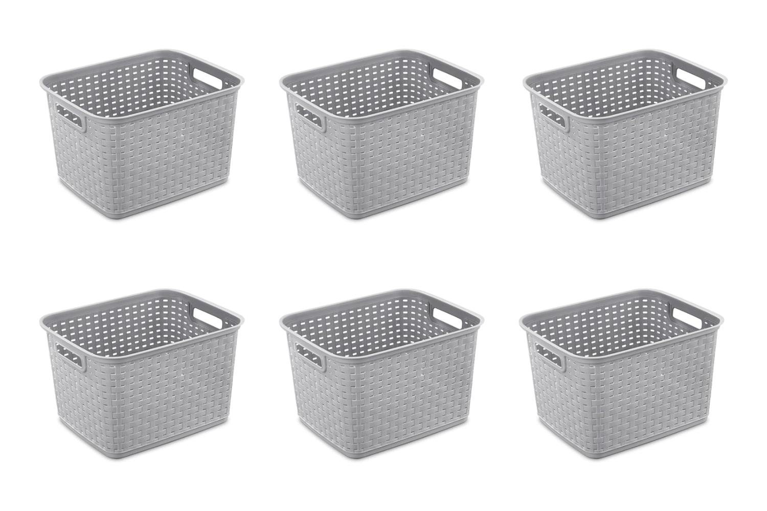 Rebrilliant Tall Plastic Weave Storage Basket, Bin Organization For ...