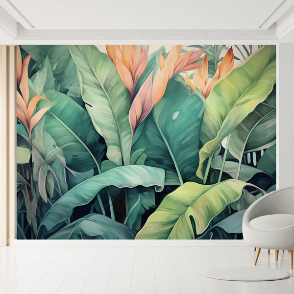 IDEA4WALL Peel & Stick Floral Border | Wayfair