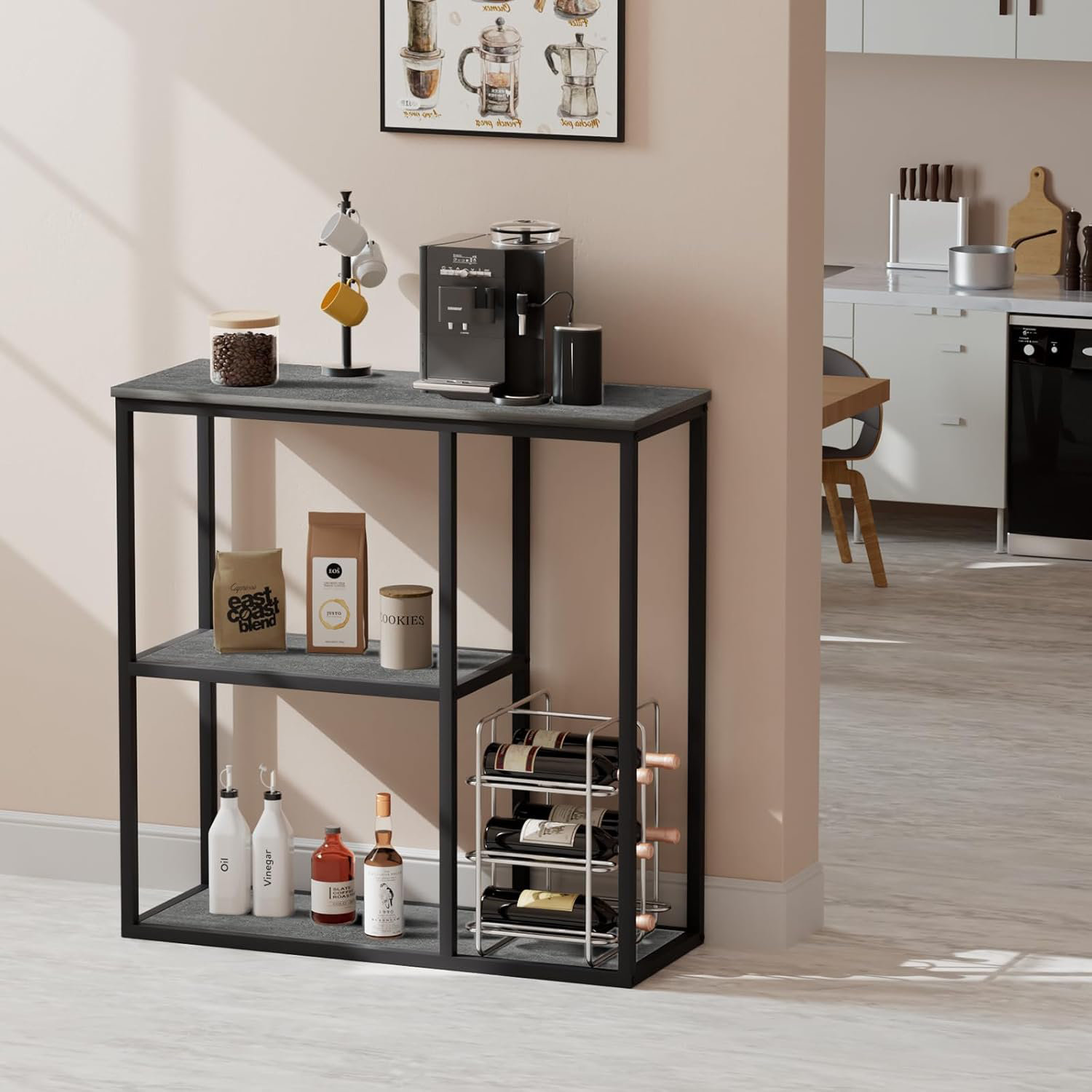 George Oliver Console Table, 12 Inch Narrow Entryway Table with 3-Tier ...