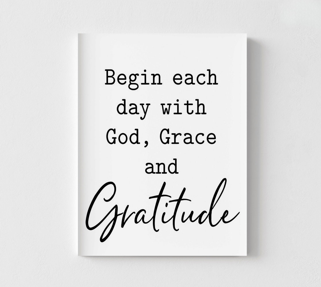 WeFrameArt God, Grace And Gratitude, Inspirational Sign Poster, Lovely ...