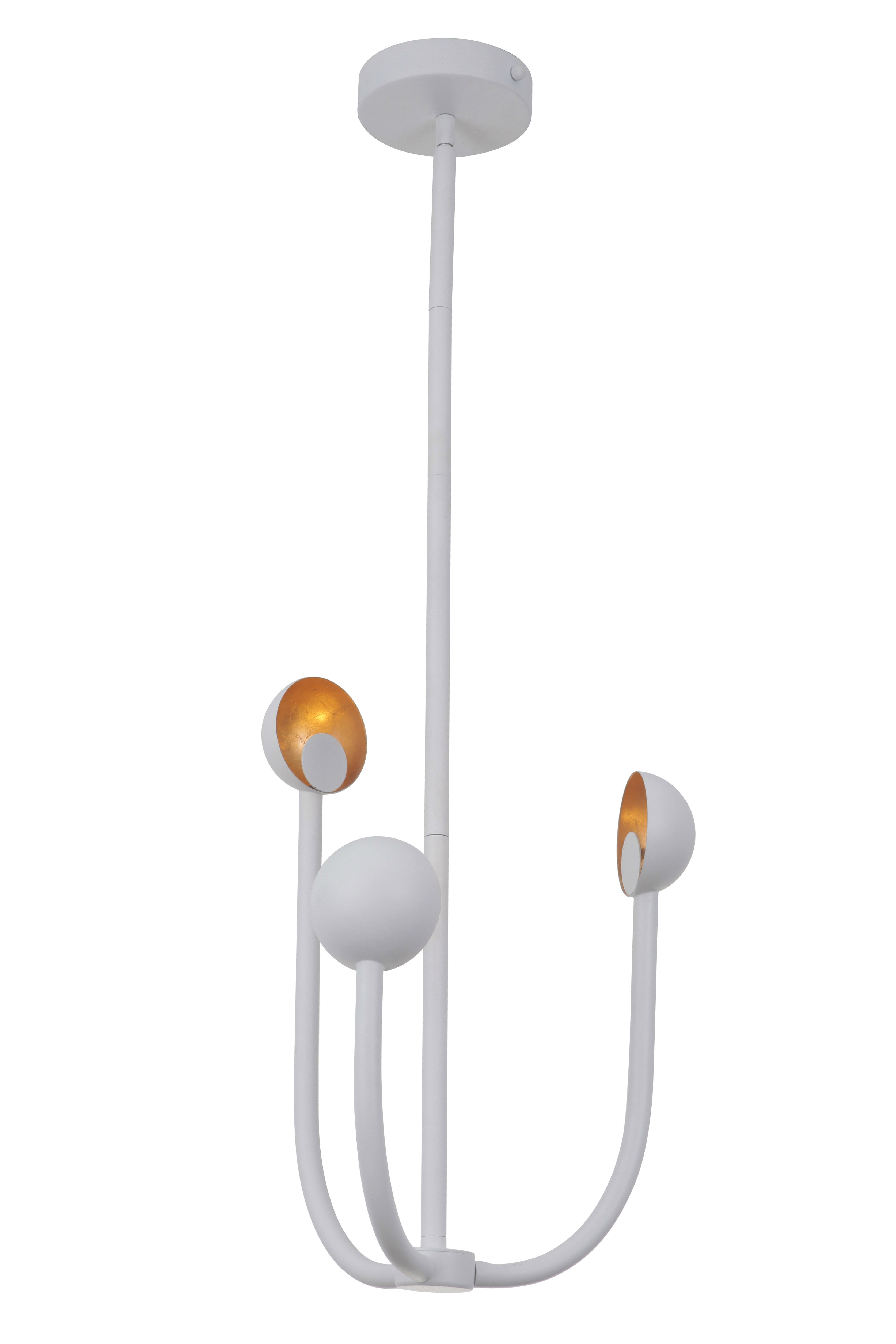 George Oliver Keeter 3 - Light Unique Geometric LED Chandelier | Wayfair