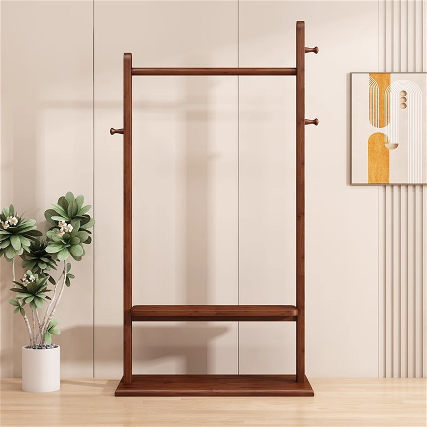 Thrones Designs Classic Solid Wood Clothes And Hat Stand | Wayfair