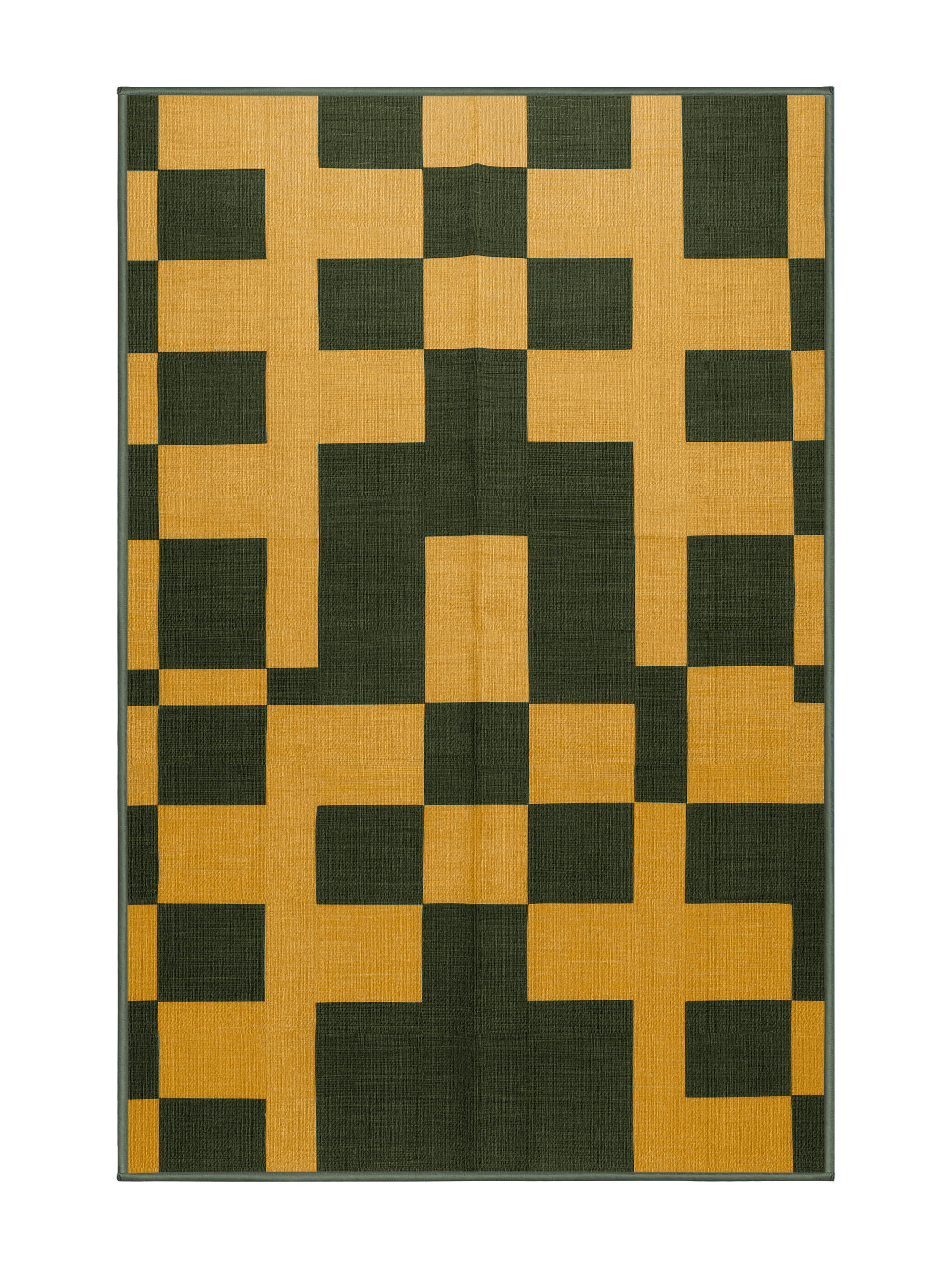 Latitude Run® Machine Washable Checkered Green Area Rug | Wayfair
