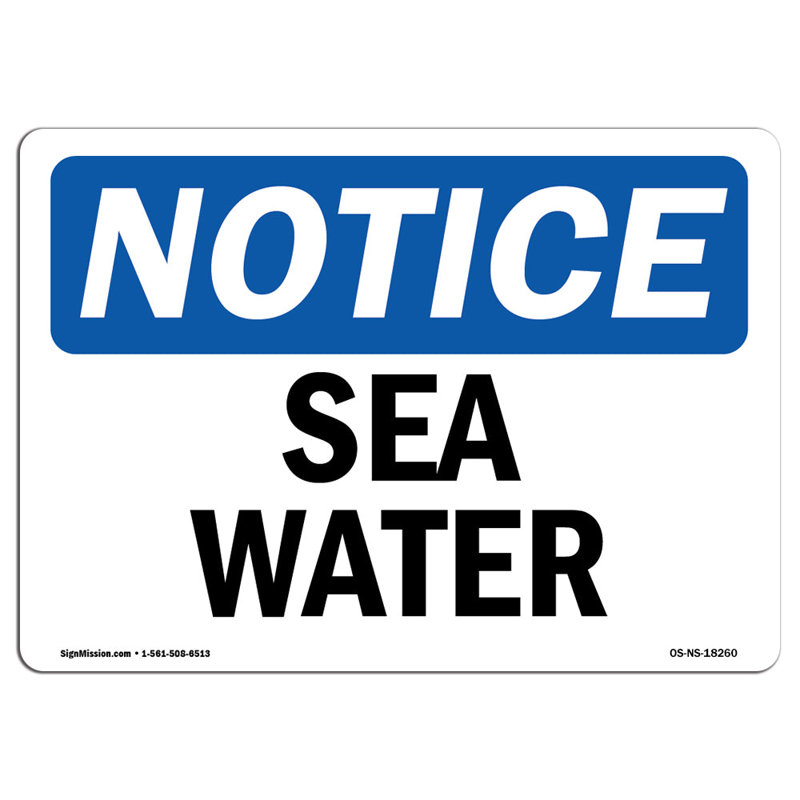 SignMission Sea Water Sign - Wayfair Canada