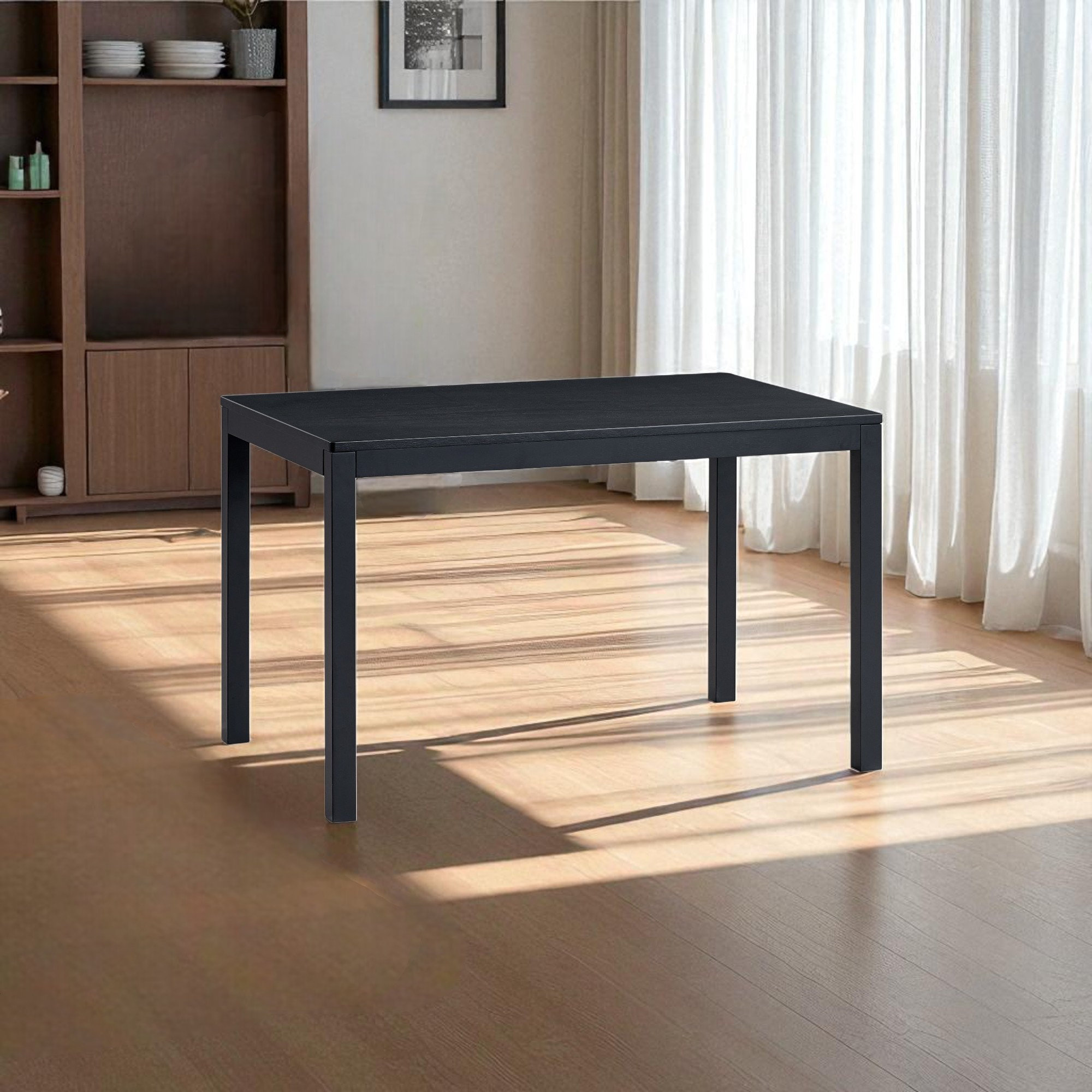 ACME Furniture Briar 47"W Black Composite Wood Rectangular Dining Table ...