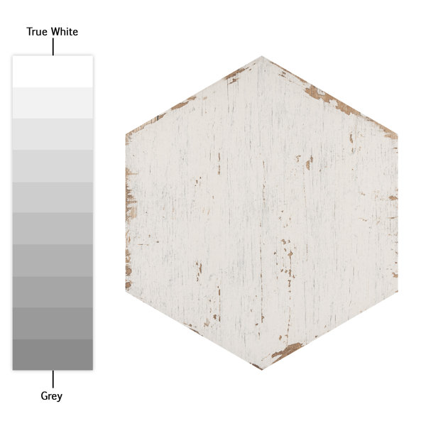 Merola Tile Retro Hex 14" x 16" Porcelain Wood Look Wall & Floor Tile ...