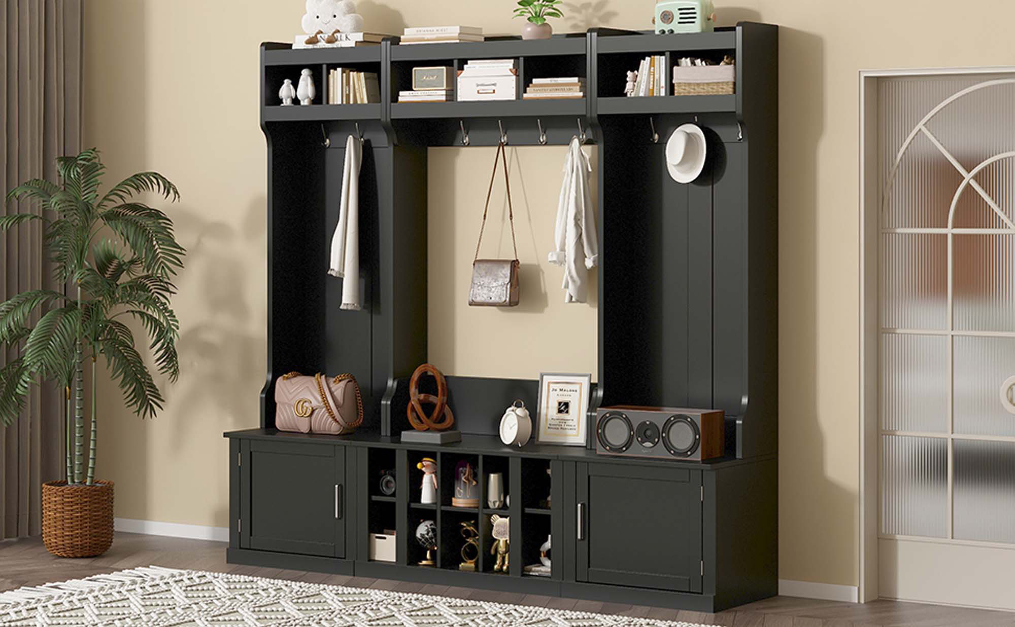 Red Barrel Studio Hall Tree With Storage And Bench,Entryway Bench With ...