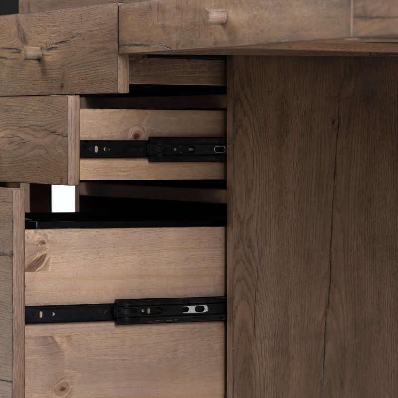 Joss & Main Hank Solid Wood Base Executive Desk | Wayfair