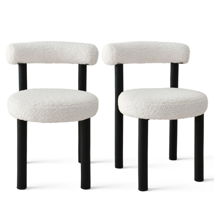 Wade Logan® Set of 2 Chasitee Halford Boucle Dining Chair & Reviews ...